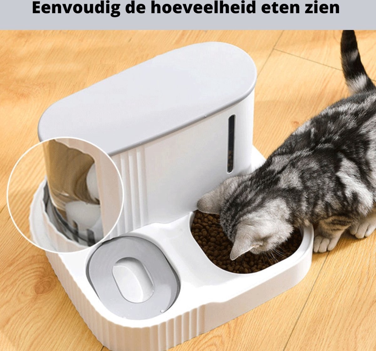 Automatische Voerbak Kat - Voerautomaat Kat + Hond - Voer Dispenser ...
