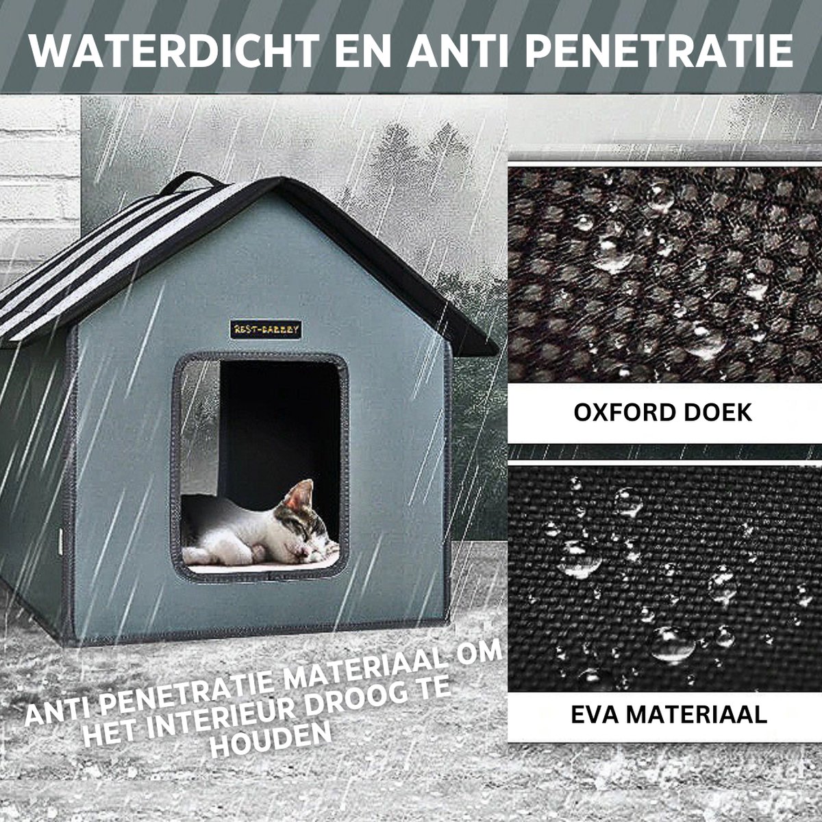 Kattenhuis Voor Buiten - Kattenhuis Buiten Waterdicht – Kattenhok ...