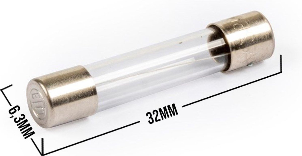 Glaszekering 6,3x32mm T(traag) 5A - per 5 stuks | bol.com
