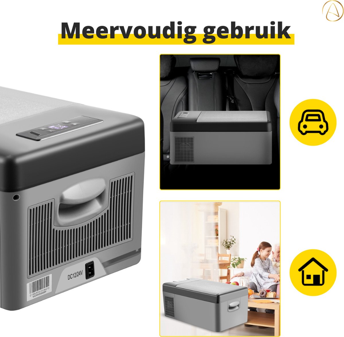 Arvona Koelbox - Koelbox Elektrisch - Koelbox 12v - Auto - 15 Liter - 230 Volt - Voor... | bol