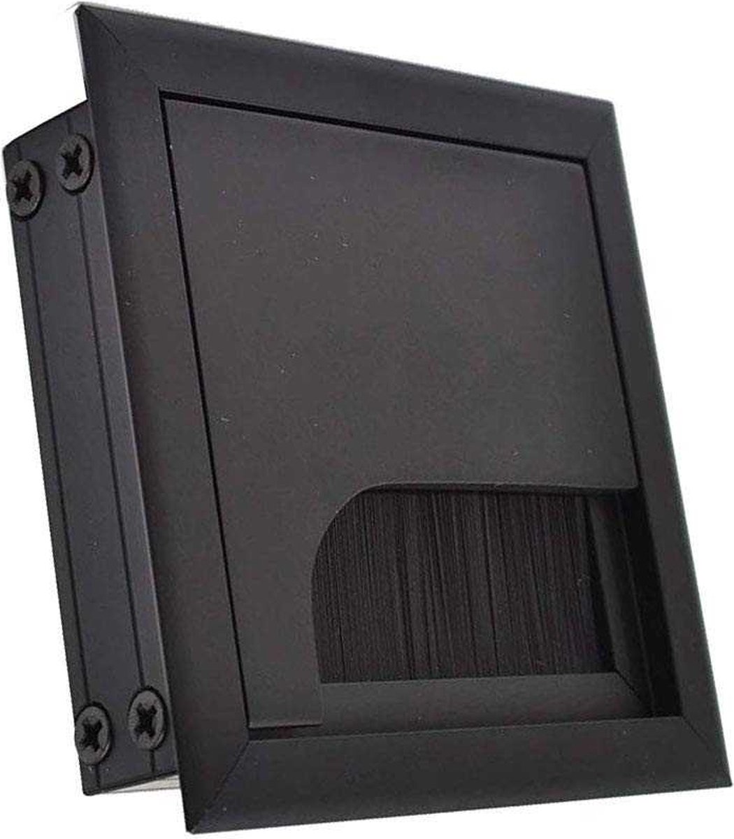 Noble Kabeldoorvoer - Zwart Aluminium - Vierkant - Kabelgoot Bureau ...