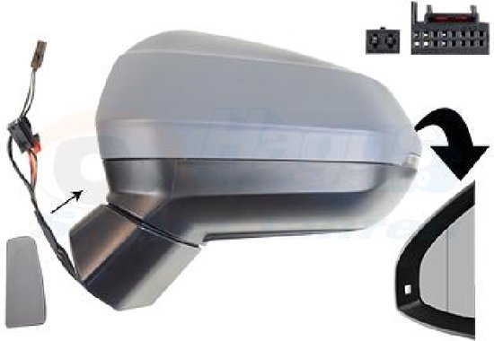 VanWezel 0372815 - Rétroviseur éléctrique complet gauche pour Audi Q3 ...