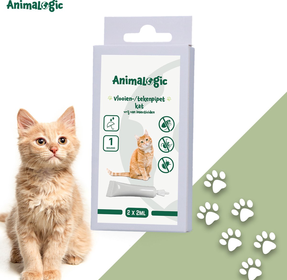 AnimaLogic vlooien-tekenpipet – vlooienpipet – anti-vlooien - Geschikt ...