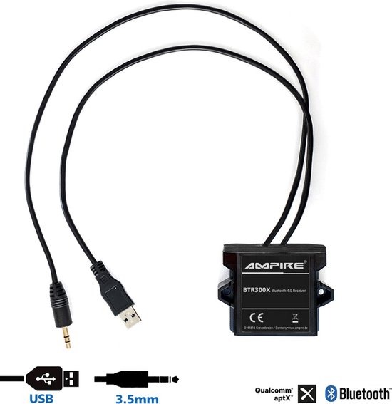 AMPIRE BTR-300 - Bluetooth Receiver Module, USB powered, 3.5mm jack ...
