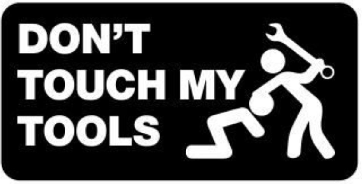 don"t touch my tools sticker muursticker 14x9 zwart autosticker ...