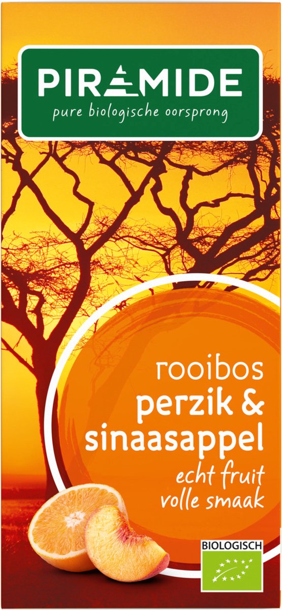 Piramide Rooibos perzik sinaasappel thee bio (20st) | bol