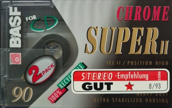 Dubbelpak BASF for CD Chrome Super II Cassettebandjes | bol