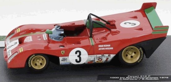 Ferrari 312P RHD #3 MERZARIO/REDMAN 1000 KM SPA FRANCORCHAMPS 1972 ...