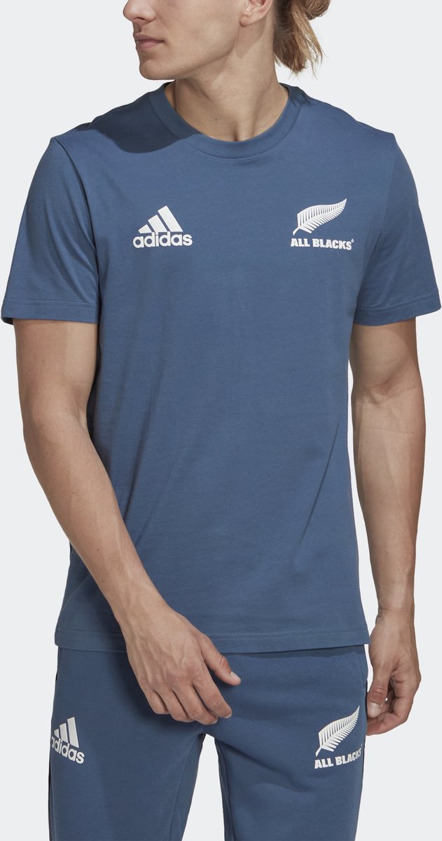 adidas Performance All Blacks Rugby Katoenen T-shirt - Heren - Blauw ...