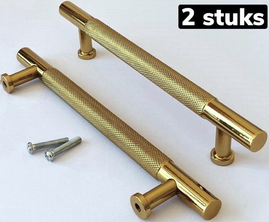 LUXE Handgreep goud rond 192 mm - 2 stuks - Handgrepen kast ...