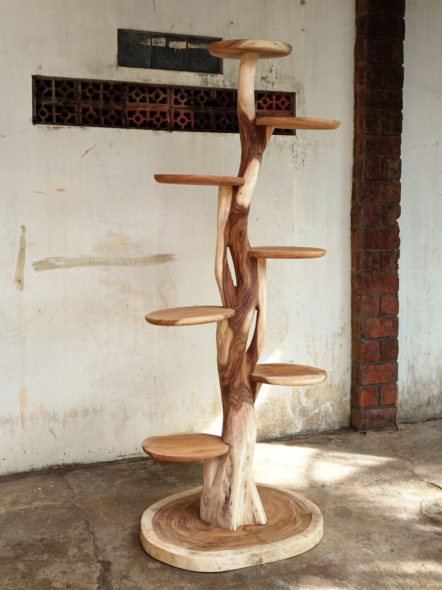 Ars longa - katten krabpaal - planten paal - suar hout - staander | bol.com