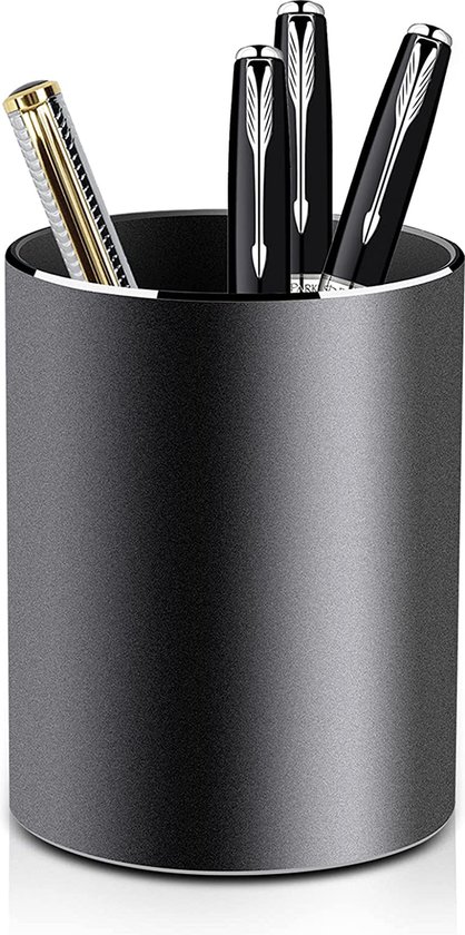 Metalen pennenhouder, rond, aluminium, pennenkoker, bureau-organizer en ...