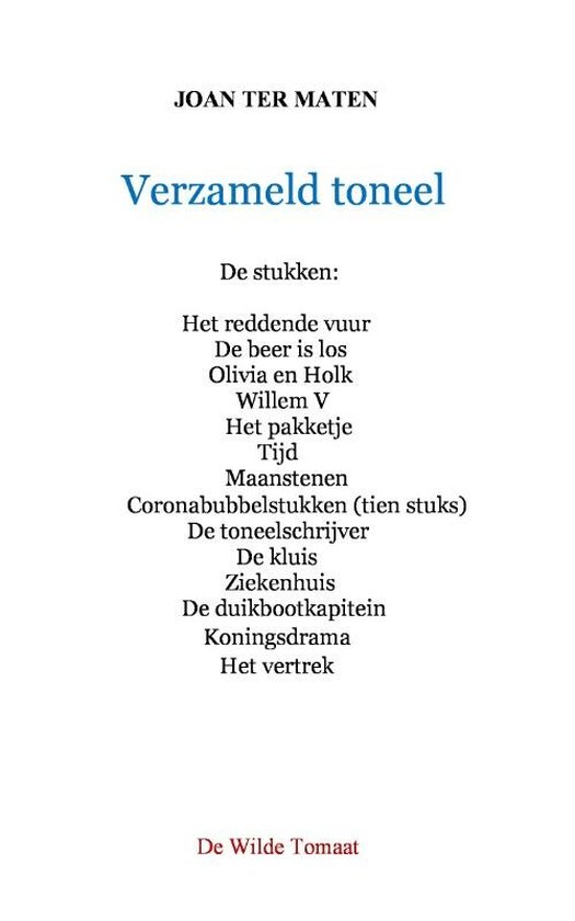 Verzameld toneel, Joan Ter Maten | 9789083091099 | Boeken | bol