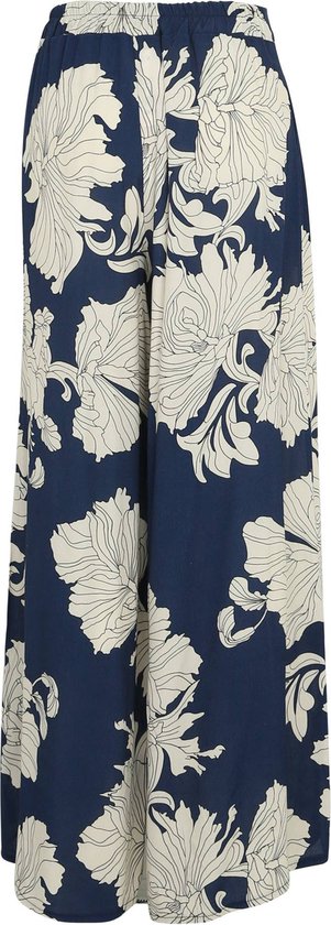 Cassis Kick-flare broek in viscose met Japanse bloemenprint | bol.com