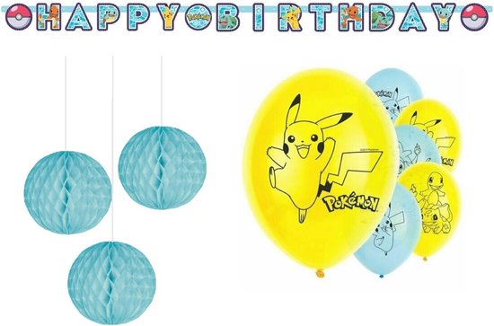 Amscan - Pokemon - Pokémon - Happy birthday slinger - Letterbanner ...