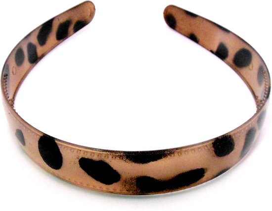 Diadeem kunststof transparant bruin donkere tint met zwarte vlekken | bol