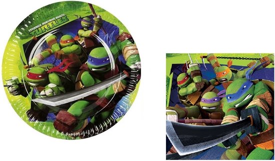 Teenage - Mutant - Ninja Turtles - Feestbordjes - Party bordjes ...