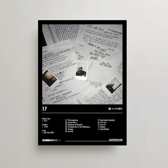 XXXTENTACION Poster - 17 Album Cover Poster - XXXTENTACION LP - A3 ...