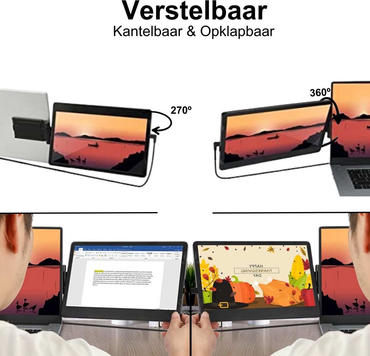 Farfi - Extra scherm laptop 11.6 inch - Plug & Play - Portable monitor ...