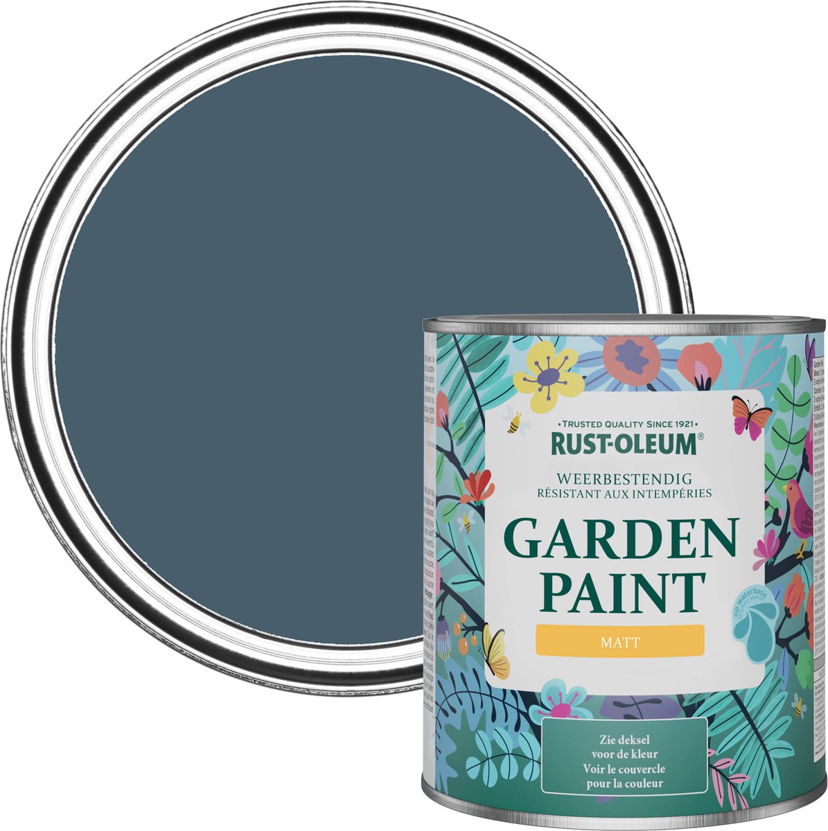 Rust-Oleum Donkerblauw Tuinverf Matt - Blauwdruk 750ml | bol.com