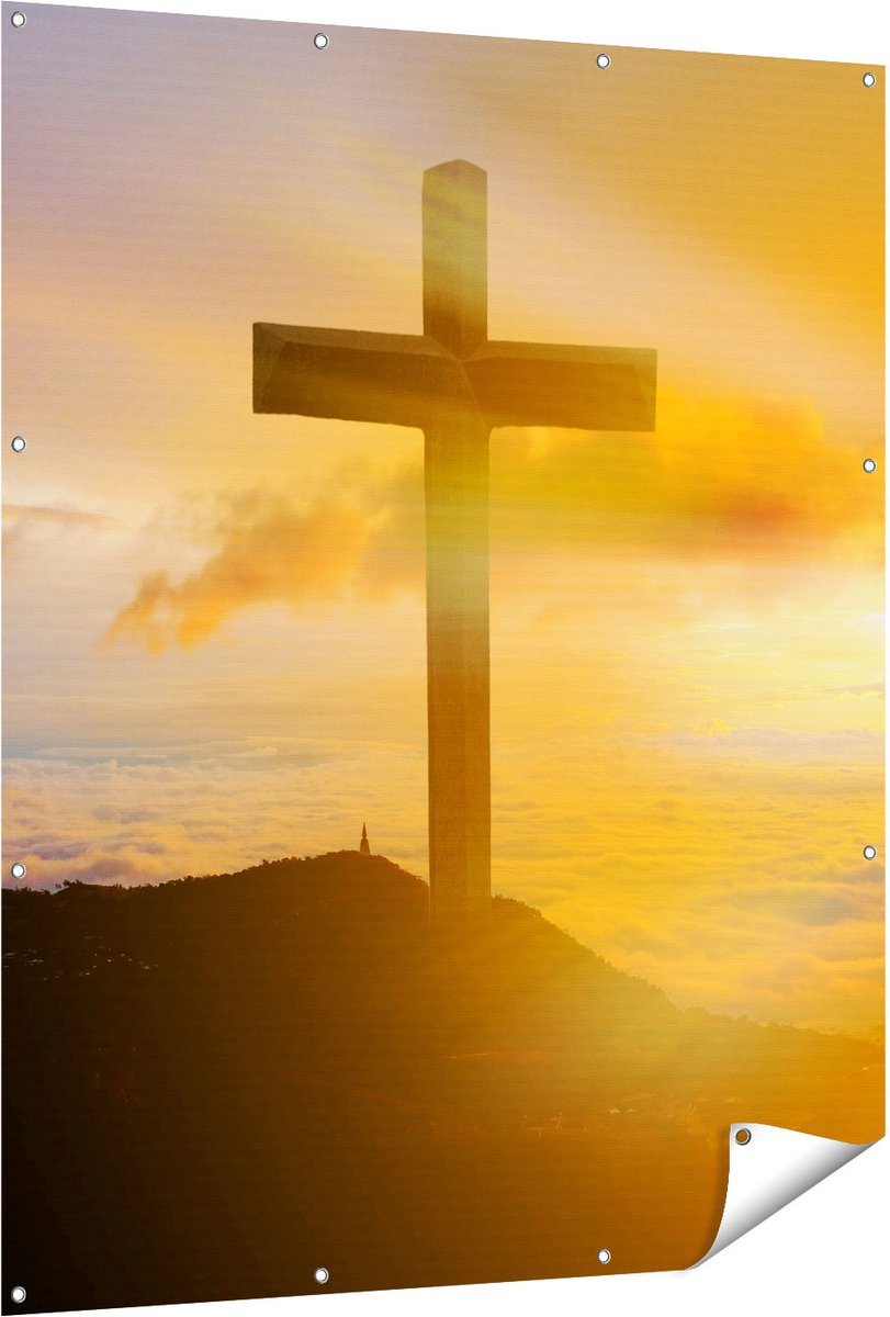 Gards Tuinposter Kruis van Jezus Christus bij Zonsondergang - 120x150 ...