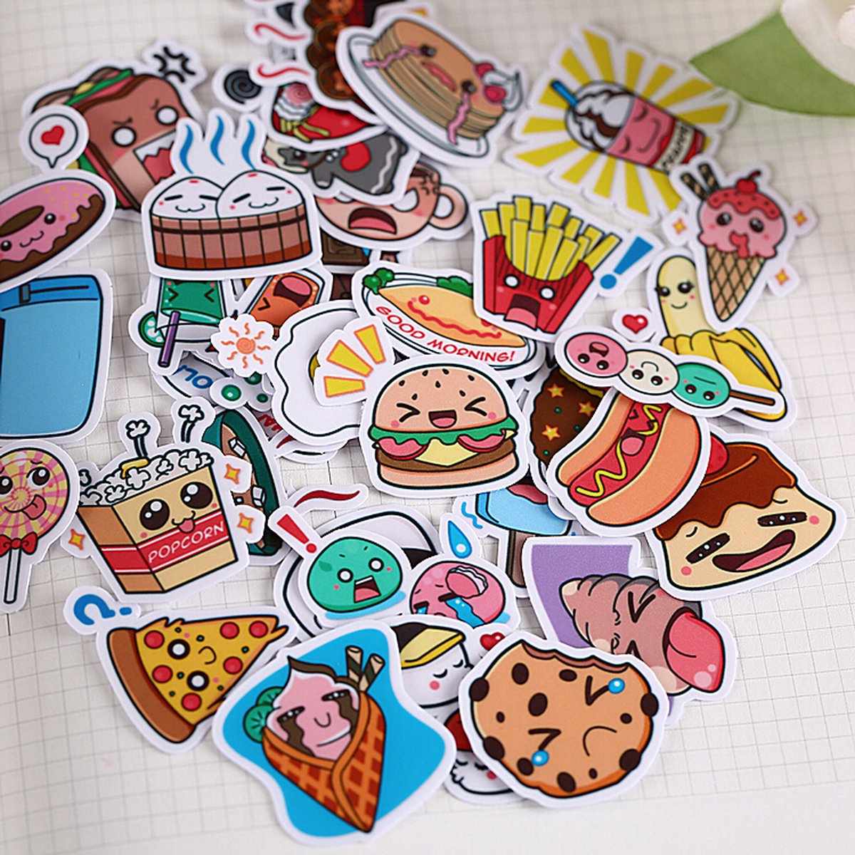 Snack Stickers 40 Stuks - Kawaii Stickers - Laptop Stickers - Eten ...