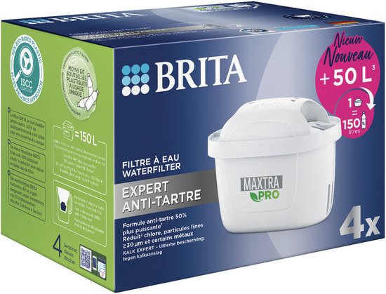 BRITA - Waterfilterpatroon - MAXTRA Pro Limescale Expert - 4Pack | bol.com