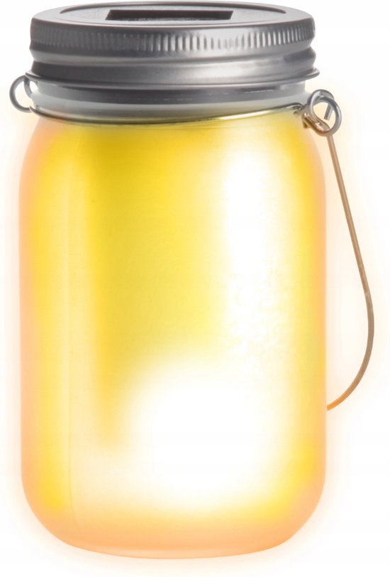 Solar LED lantaarn - Decoratie pot - Flame effect - Met schemersensor | bol