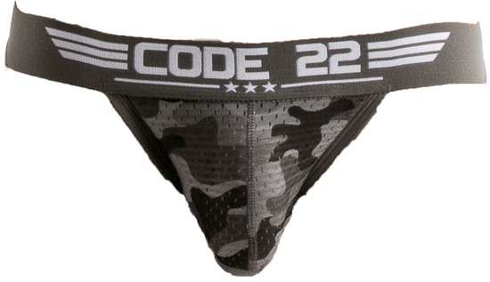 CODE 22 Army Jockstrap Camo Grey - MAAT M - Heren Ondergoed - Jockstrap ...