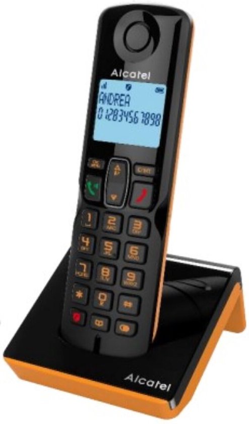 Alcatel S280 SOLO ORANGE DECT-telefoon Nummerherkenning Zwart, Oranje ...