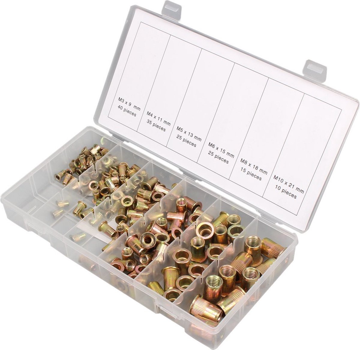 CCLIFE - 150 Stuks - Blindklinkmoeren - Blindklinkmoeren - Assortiment Koppelmoeren -... | bol.com