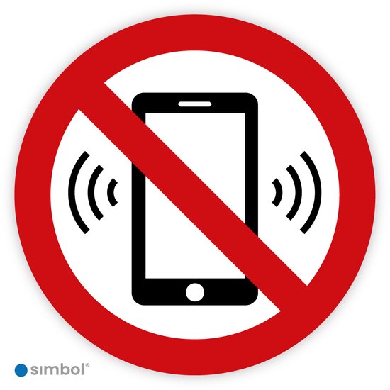 Simbol® - Stickers Mobiele telefoon verboden - Smartphone niet ...