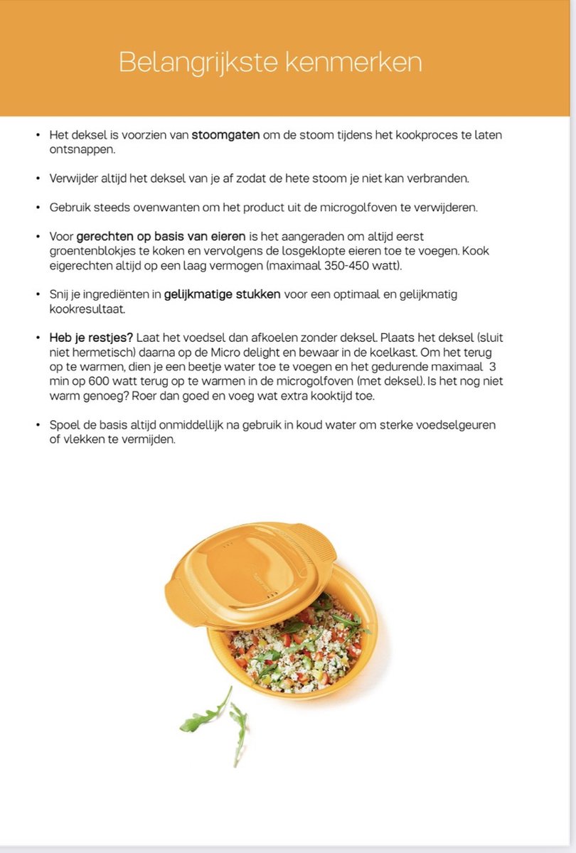 Tupperware Micro Delight oranje | bol