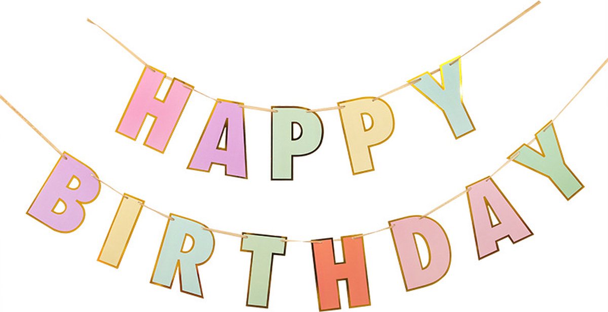 Slingers Verjaardag Happy Birthday Slinger Kinderfeestje Verjaardag Versiering... | bol.com