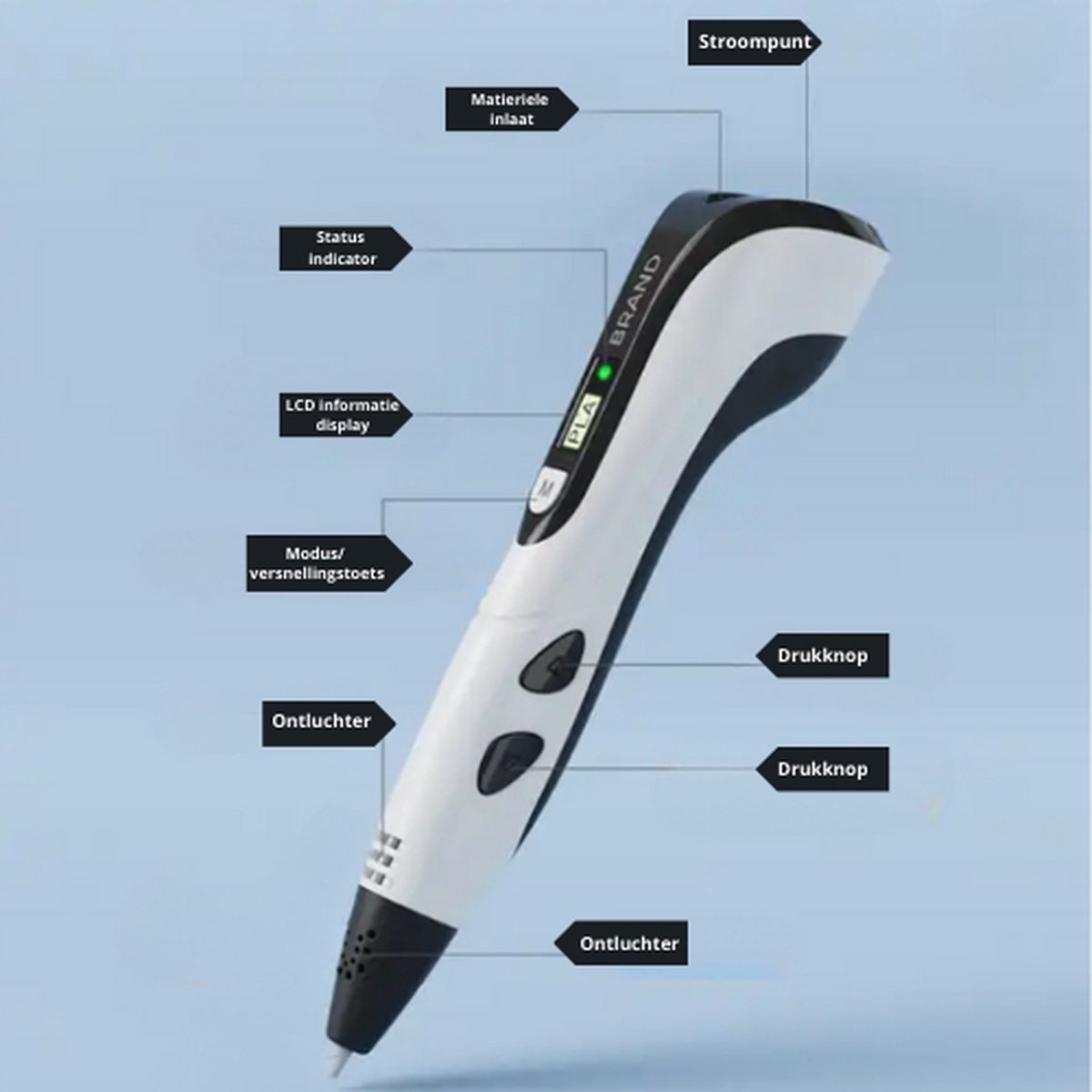 3D Pen XXL Set Model 2023 - Blauwe Pen - Inclusief 109 Meter Filament ...