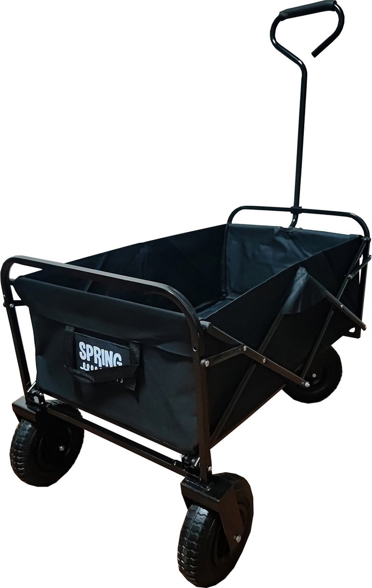 Bolderkar / Bolderwagen met Luchtbanden - Opvouwbaar - Zwart 100 kg | bol.com