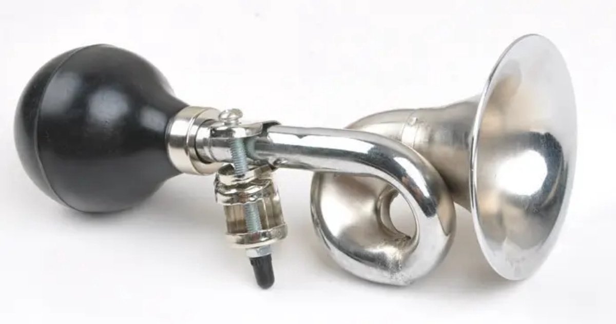 RANO - Metalen retro luchthoorn - Eenvoudig bevestigbaar - fietstoeter ...