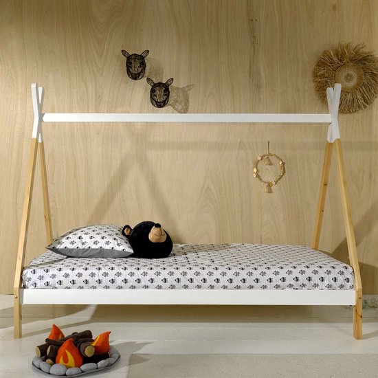 Tipi Bed 90 x 200 cm Tito Wit H158 cm | bol