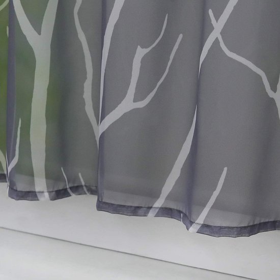 transparant raam met lussen, modern, bedrukt, met lussen, boomtakken ...