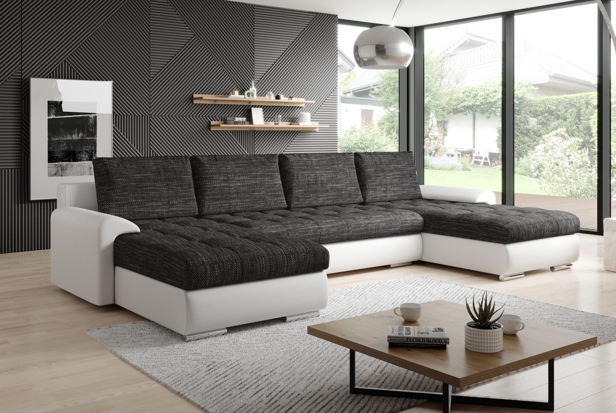 Hoekbank U Tokio xl - wooneiland hoeksalon met bed en opbergruimte ...