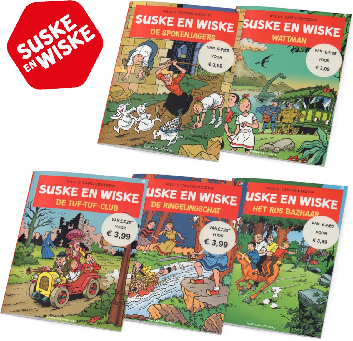 Suske en Wiske - Voordeelbundel van 5 Suske en Wiske stripboeken ...