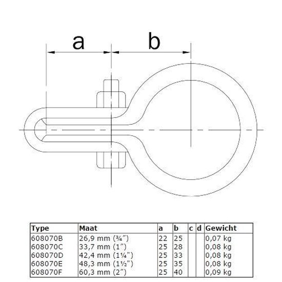 Steigerbuis koppeling Type 70 Gaasbevestigingsclip-33,7 mm (1”) | bol.com