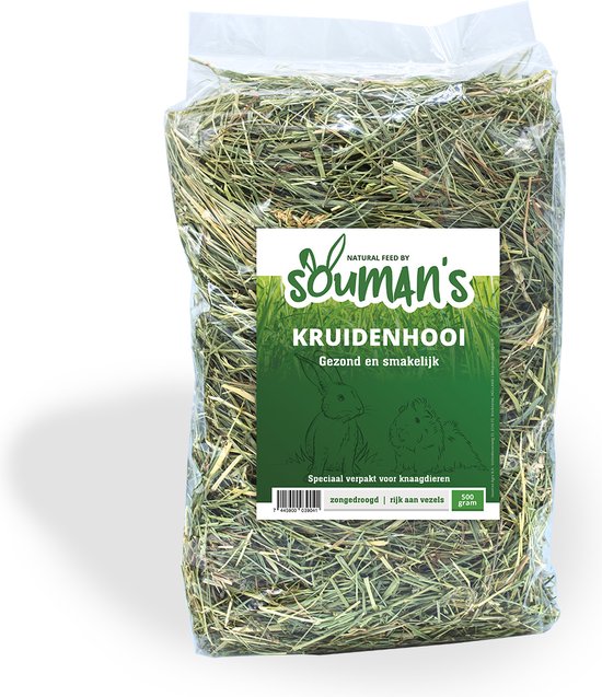 Kruidenhooi voor je konijn - 500 gram - knaagdieren hooi | bol