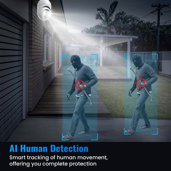 WINNES Beveiligingscamera - IP Camera - E27 Plug- Spy Camera - 2-Weg Audio - Beweeg en... | bol