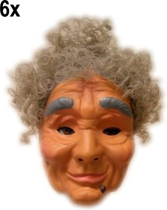 6x Masker Oma + haar - Themafeest Sarah festival feest | bol.com