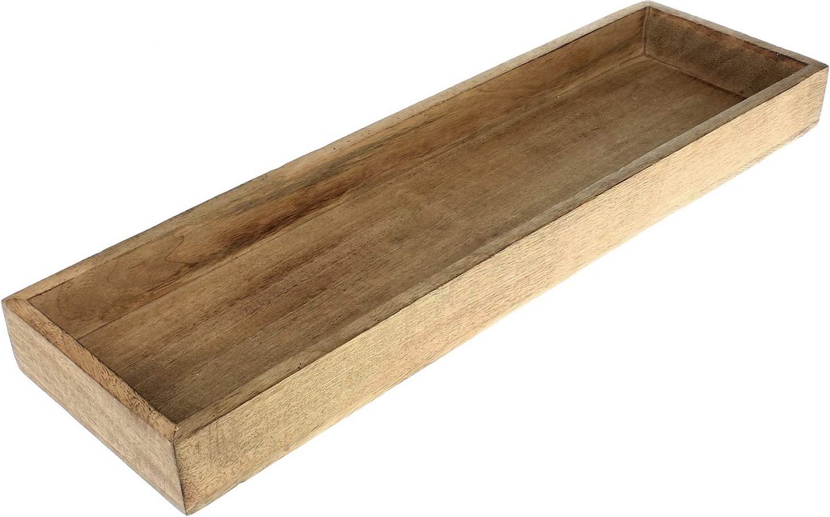 Houten dienblad 50 cm rechthoekig lang houten decoratief dienblad ...