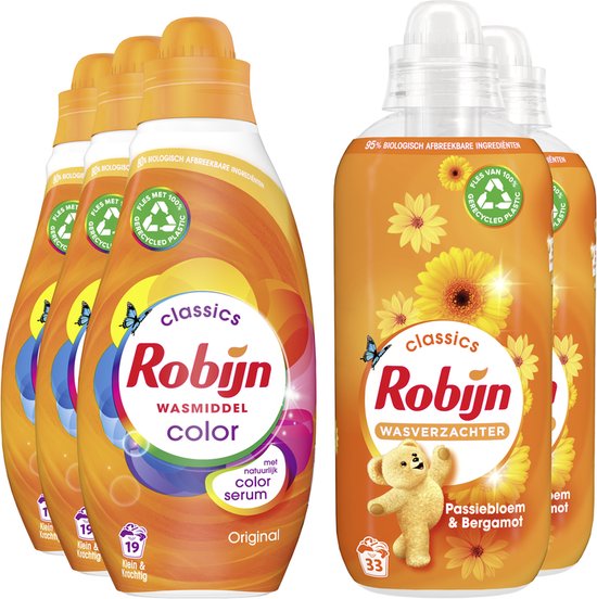 Robijn Color Wasmiddel en Wasverzachter - 60 wasbeurten ...