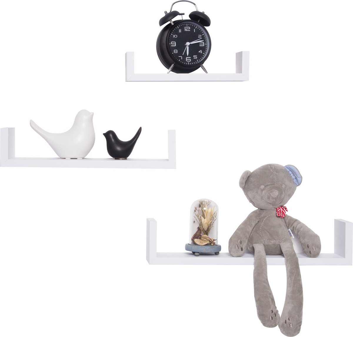 Muurplank - 3 Stuks - Decoratie - Set van 3 - Muurdecoratie - Wandplank ...