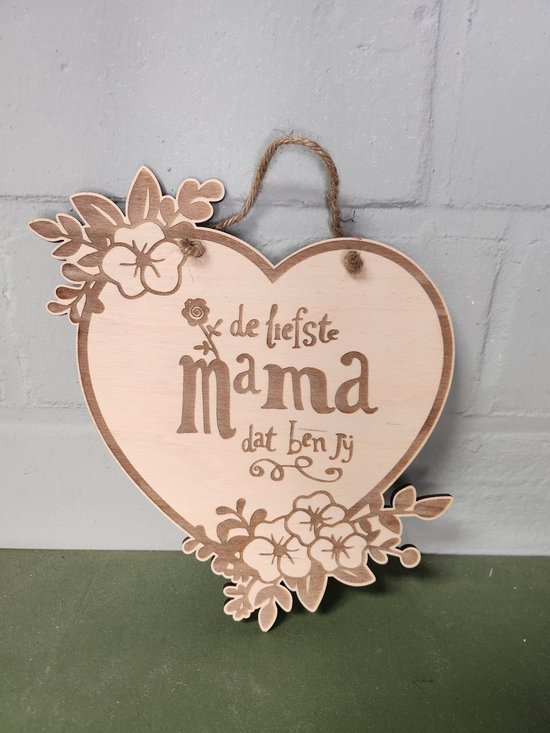 Moederdag bord Hart - MOEDERDAG TIP - wandbord | bol