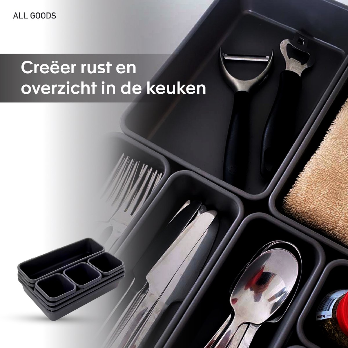 Lade Organizer | Organizer Set Van 8 Bakken - Bestekbak Ladeverdeler ...